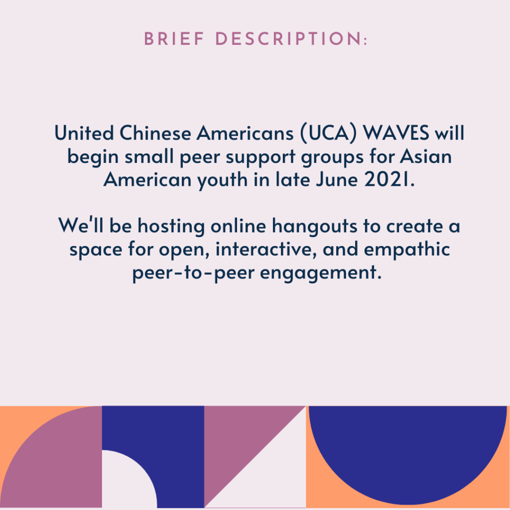 UCA WAVES Youth Peer-Support Sign-Up and Mental Health Survey – open now – United Chinese Americans