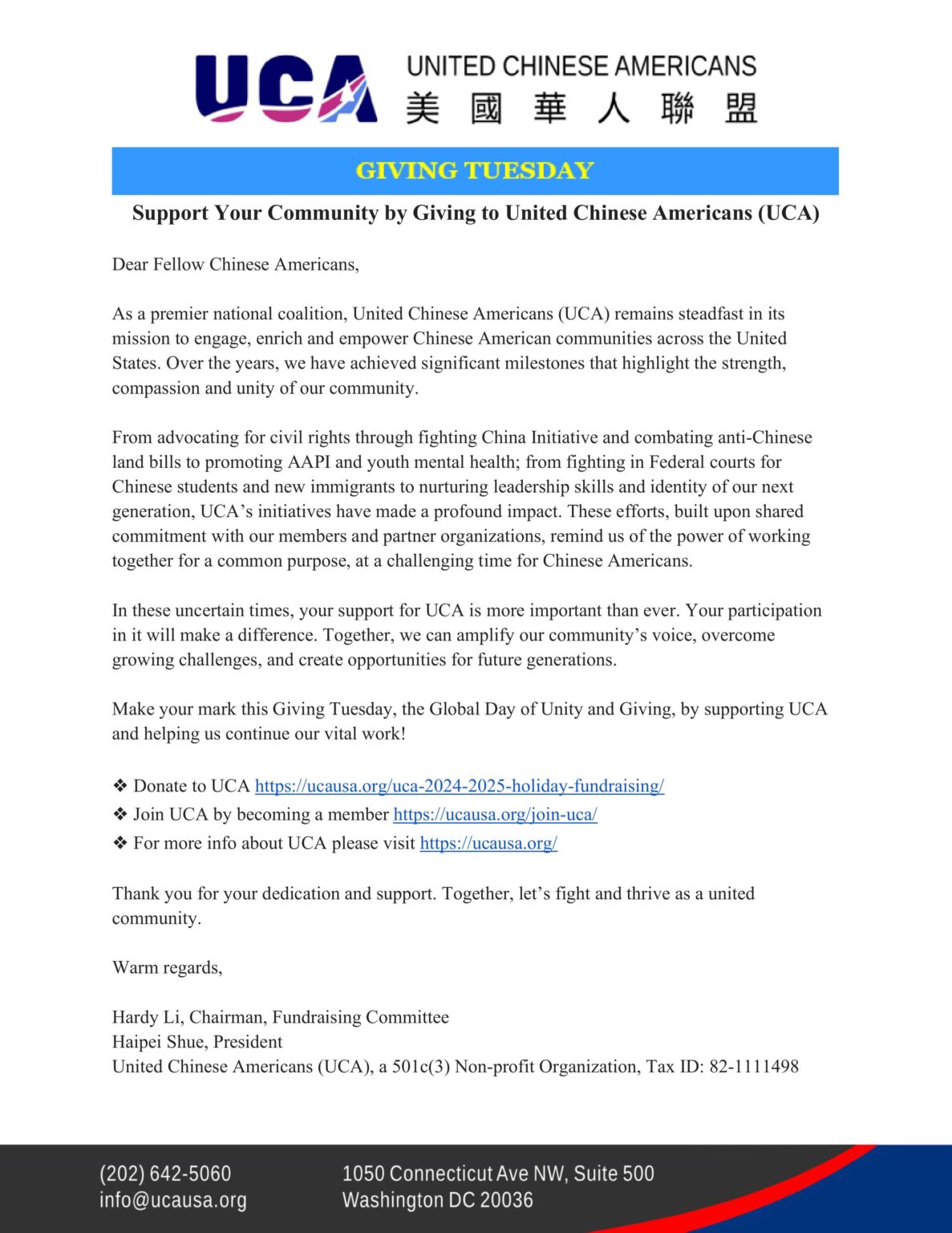 United Chinese Americans – Serve | Lead | Inspire